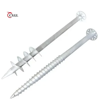 Q355d Deep Construction Foundation Ground Screws Steel Earth Anchor ...
