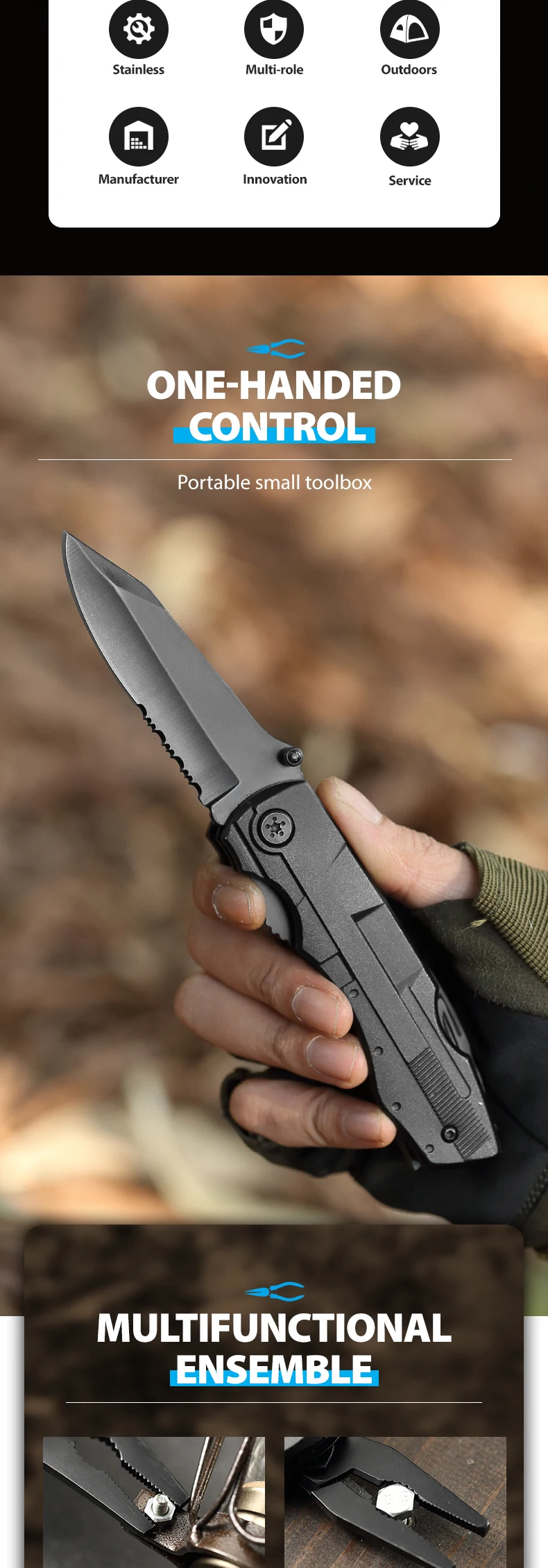 9in1 Custom Multi Tool Pliers - Ultimate Outdoor Utility