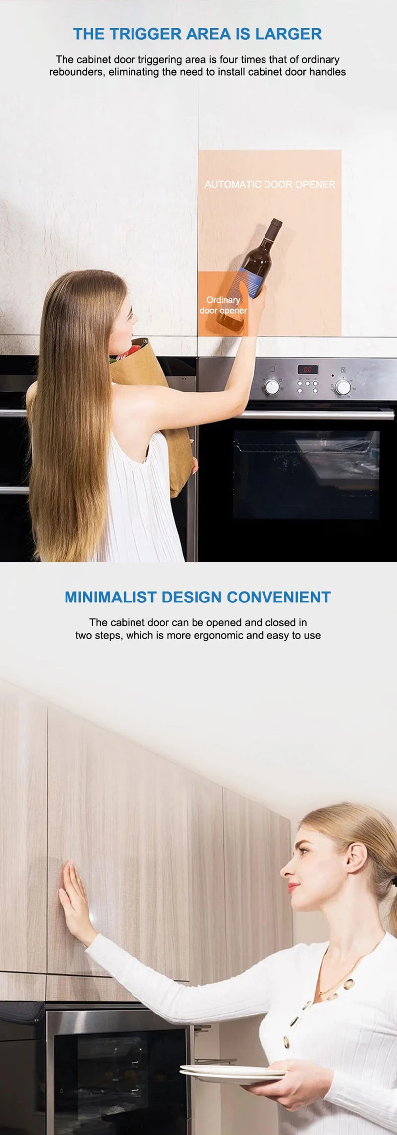 High Quality Push to Open Cabinet Hardware - One Touch Soft Close