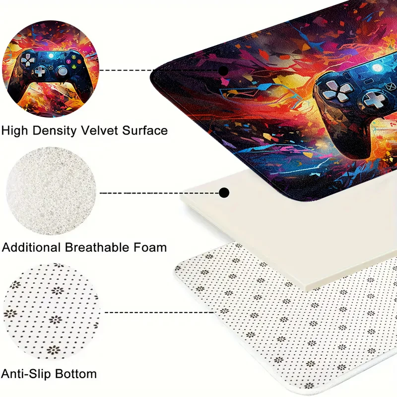 Bohemian Pattern Floor Mat for Gamers' Rooms Washable and Cushioned ...