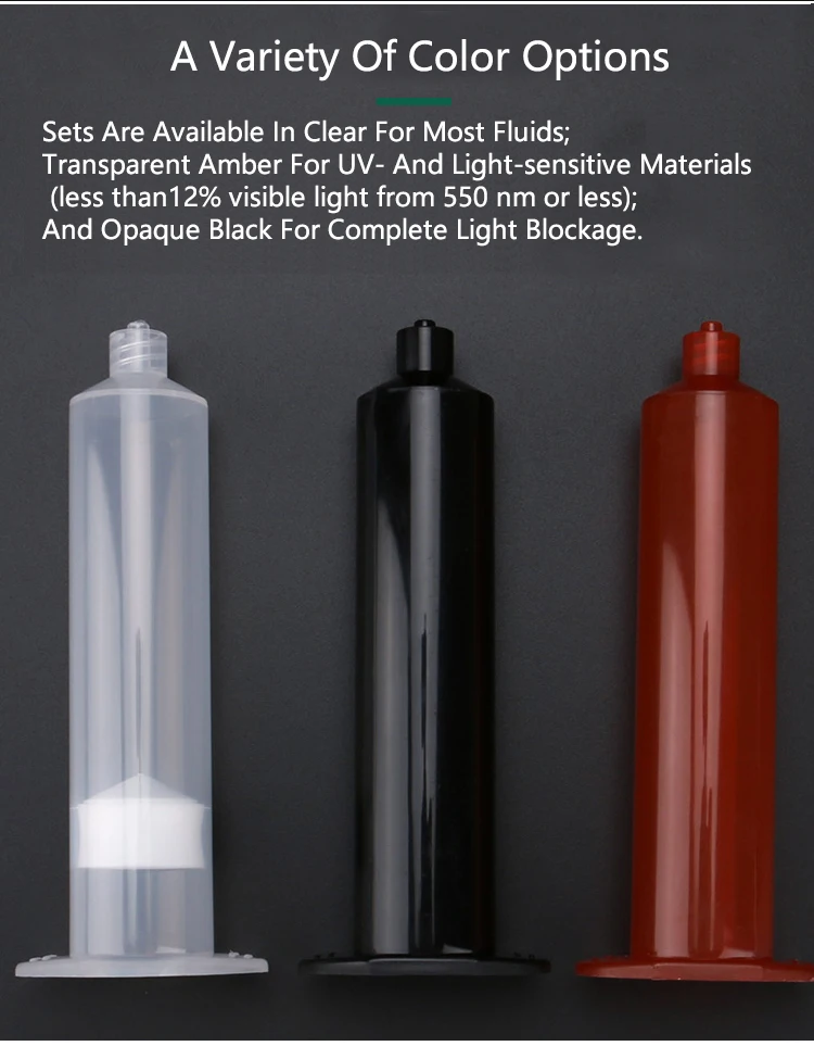 3cc/5cc/10cc/30cc/55cc Us Style Pneumatic Syringe Barrel Plastic Epoxy ...