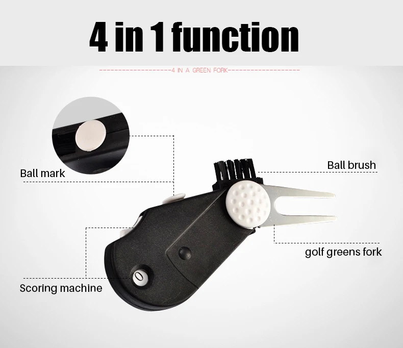 PGM GLC002 golf pitch green fork 4 in 1 multifunction golf fork with ...