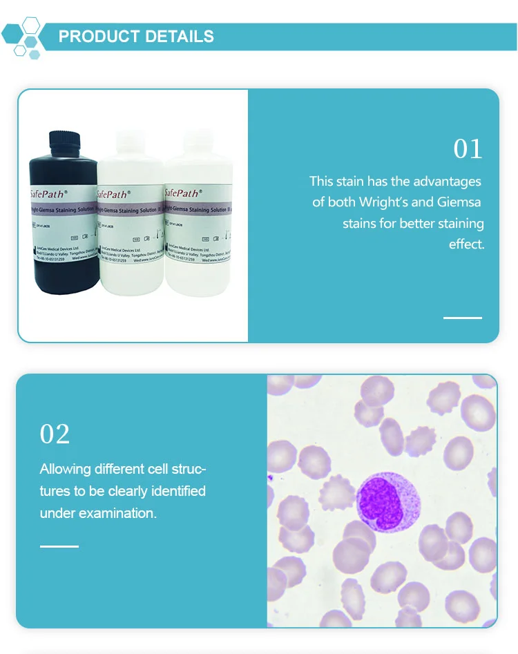 Dyed 100% Stain Solution Giemsa Stain - Clinical Lab Stains