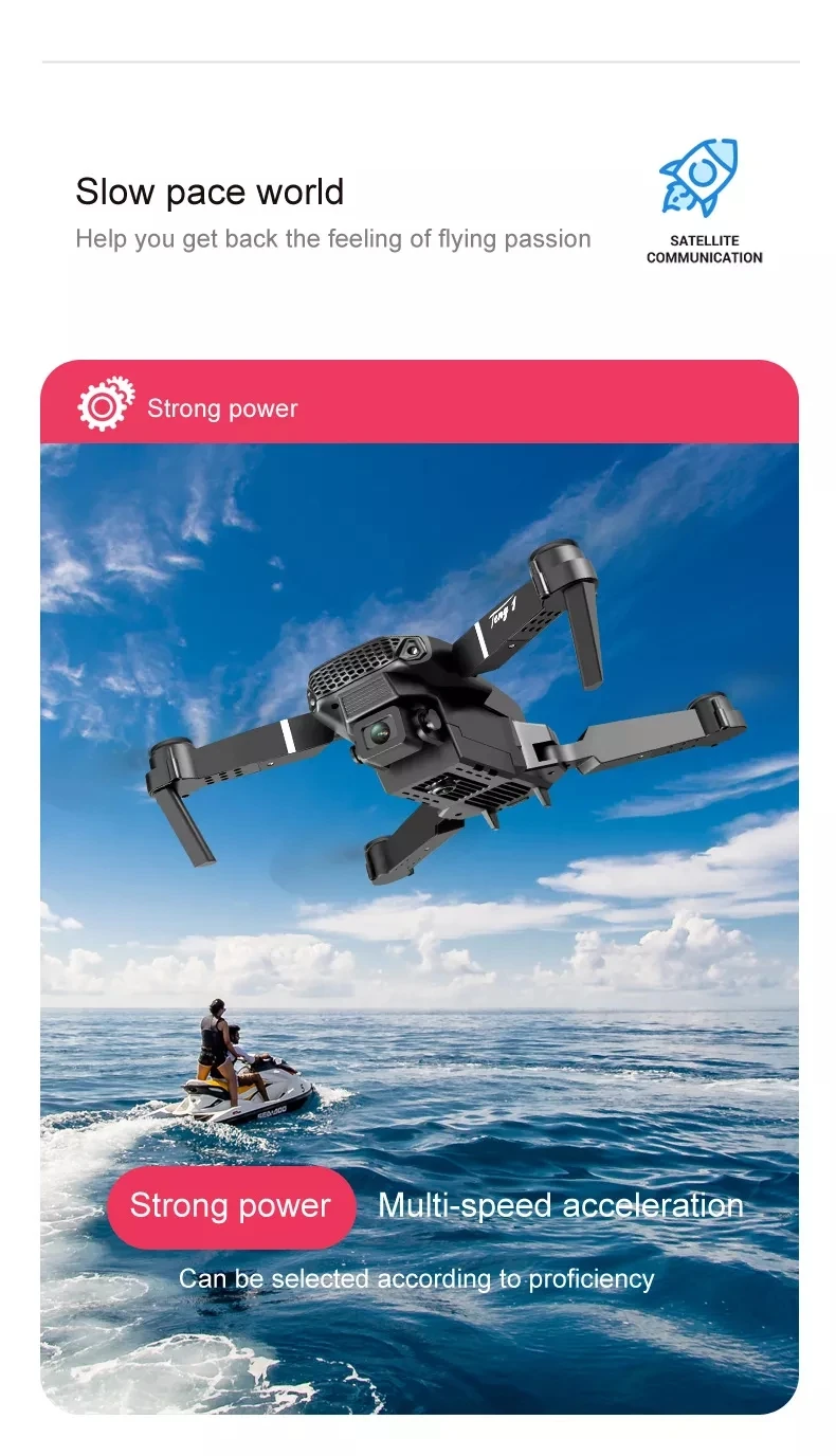 E88 Drone with Dual Pro 4K HD Camera - Foldable & Remote Control