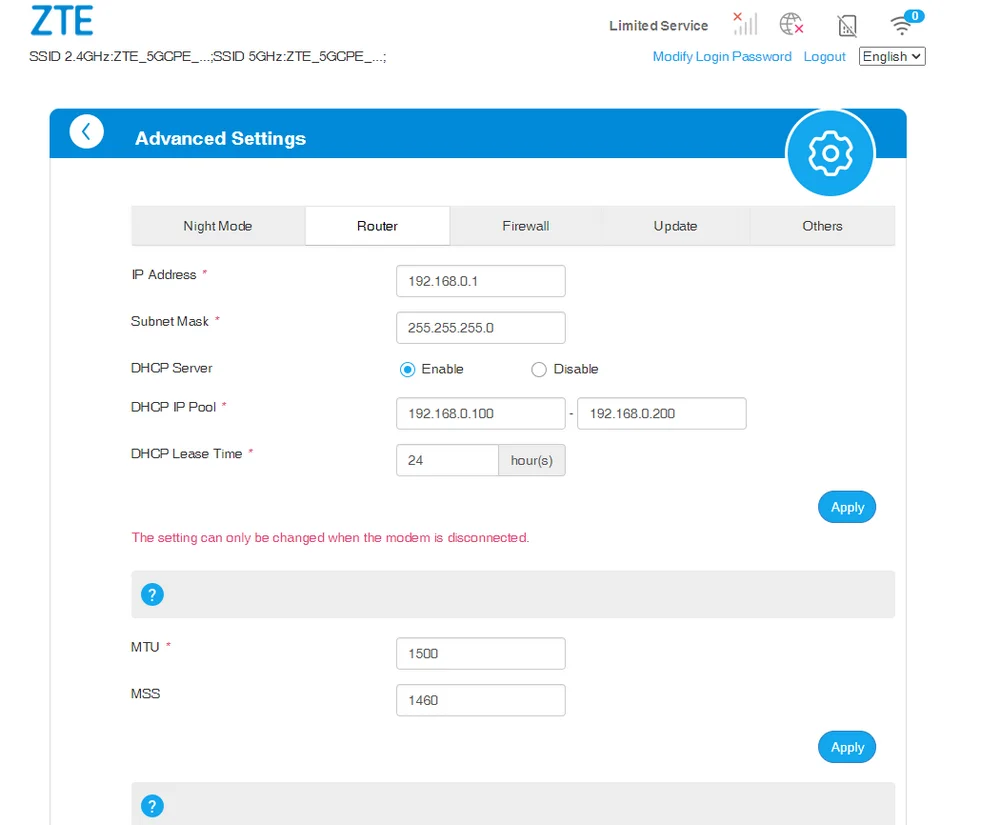 ZTE MC801A Wireless 5G Sim Router - NSA/SA Network Support