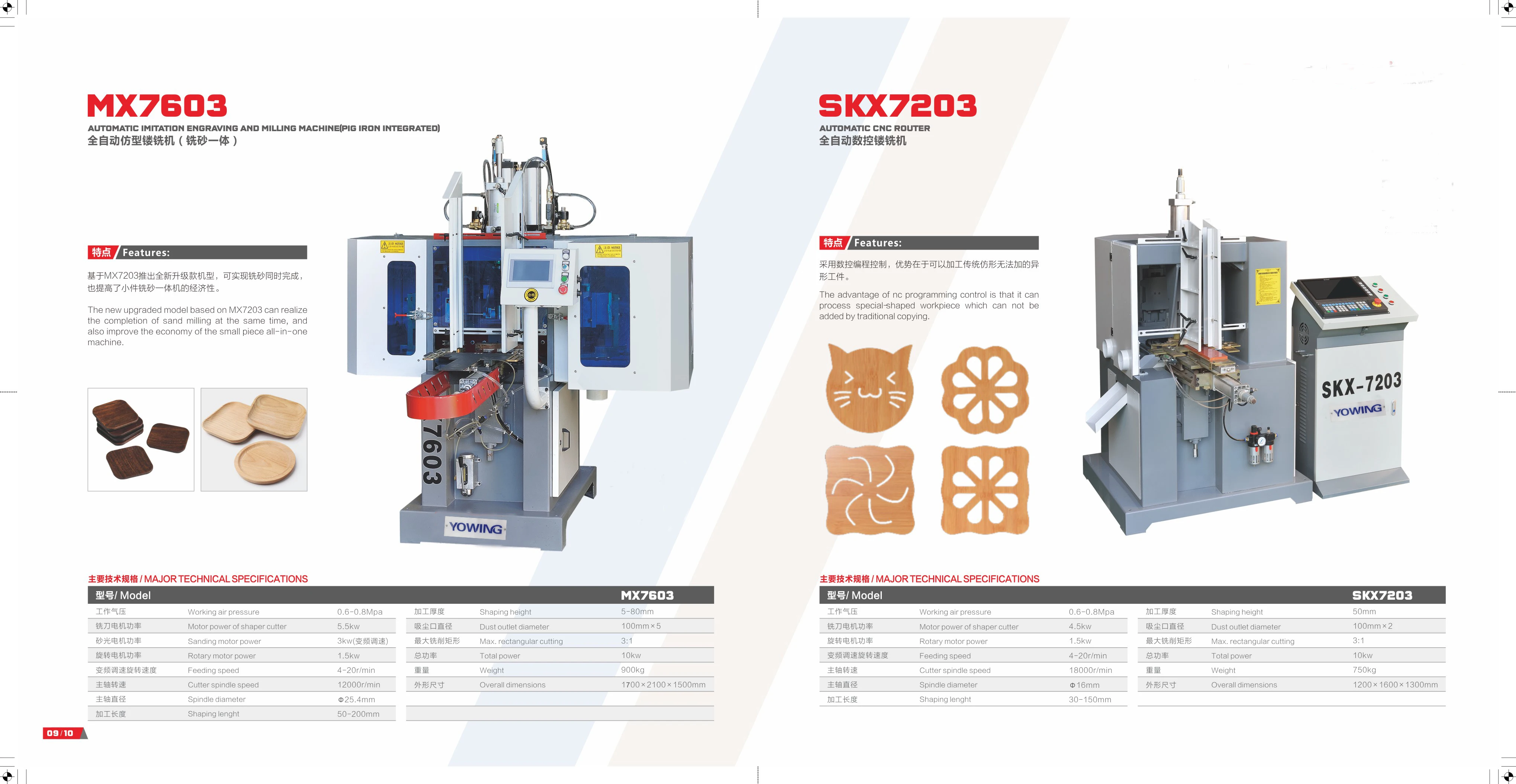 Wood Craft Copy Shaping Milling Shaper Machine MX7603