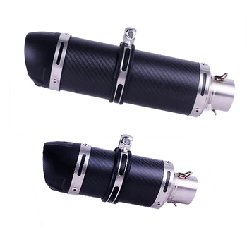 Universal Motorcycle E-mark Exhaust Carbon Fiber Slip On Exhaust ...