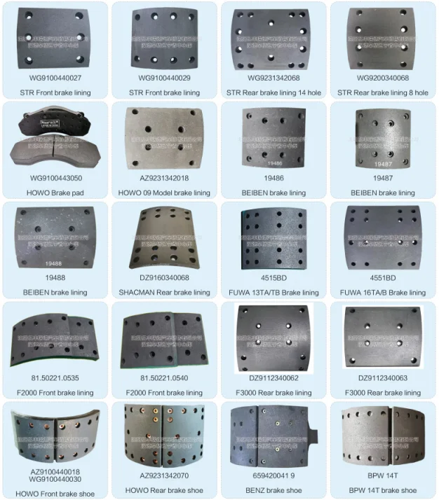 Shacman Rear Axle T Brake Lining 81.50221.0535 - Buy Shanxi Foton Truck ...