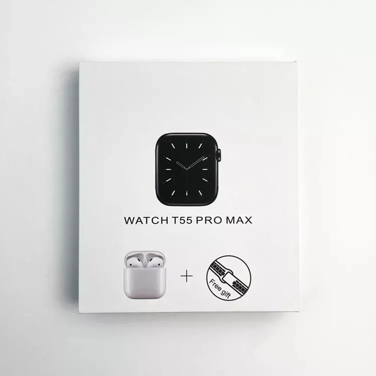 T55 Pro Max Smartwatch Tws Earphone In One Double Strap Bt Call Reloj 1 ...