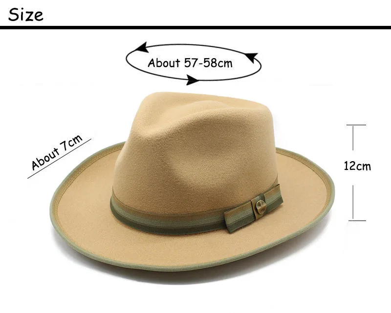 Luxury Design Stiff Wide Brim Felt Fedora Hat Custom Logo Jazz Fedora ...