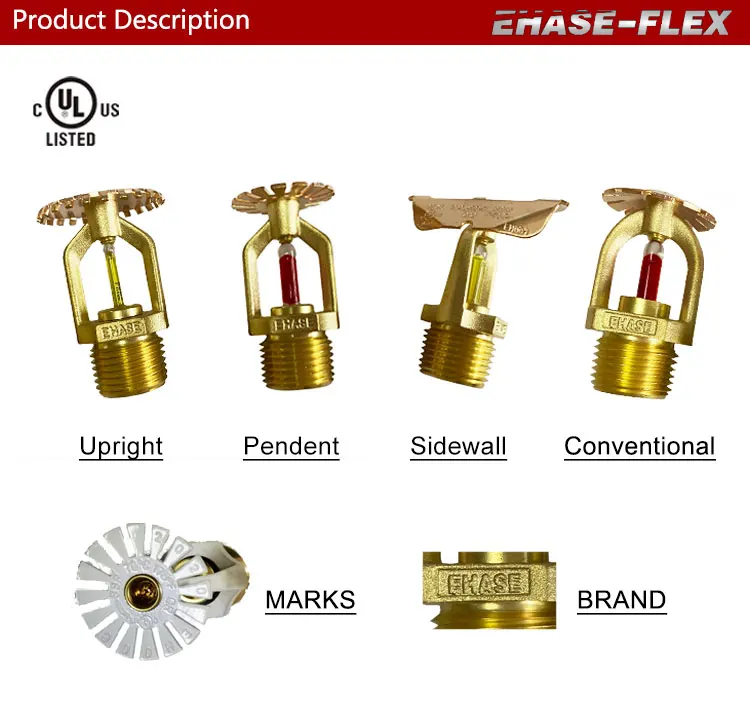 Pendent Large Orifice Sprinkler Head Fire Fighting Ul Listed Major Fire ...