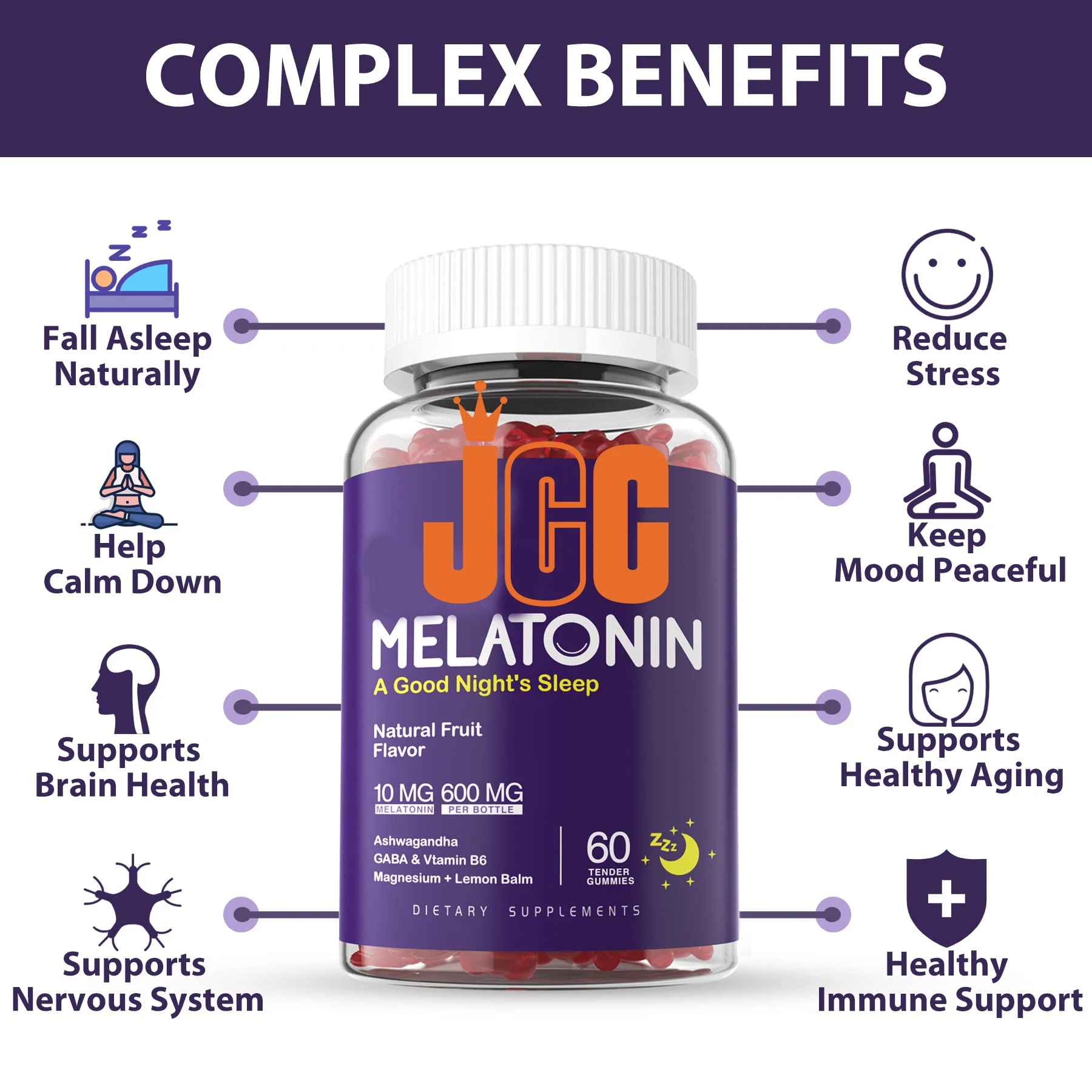 Oem Sleep Well Melatonin Gummies A Natural Sleep Aids Restful Relaxing ...