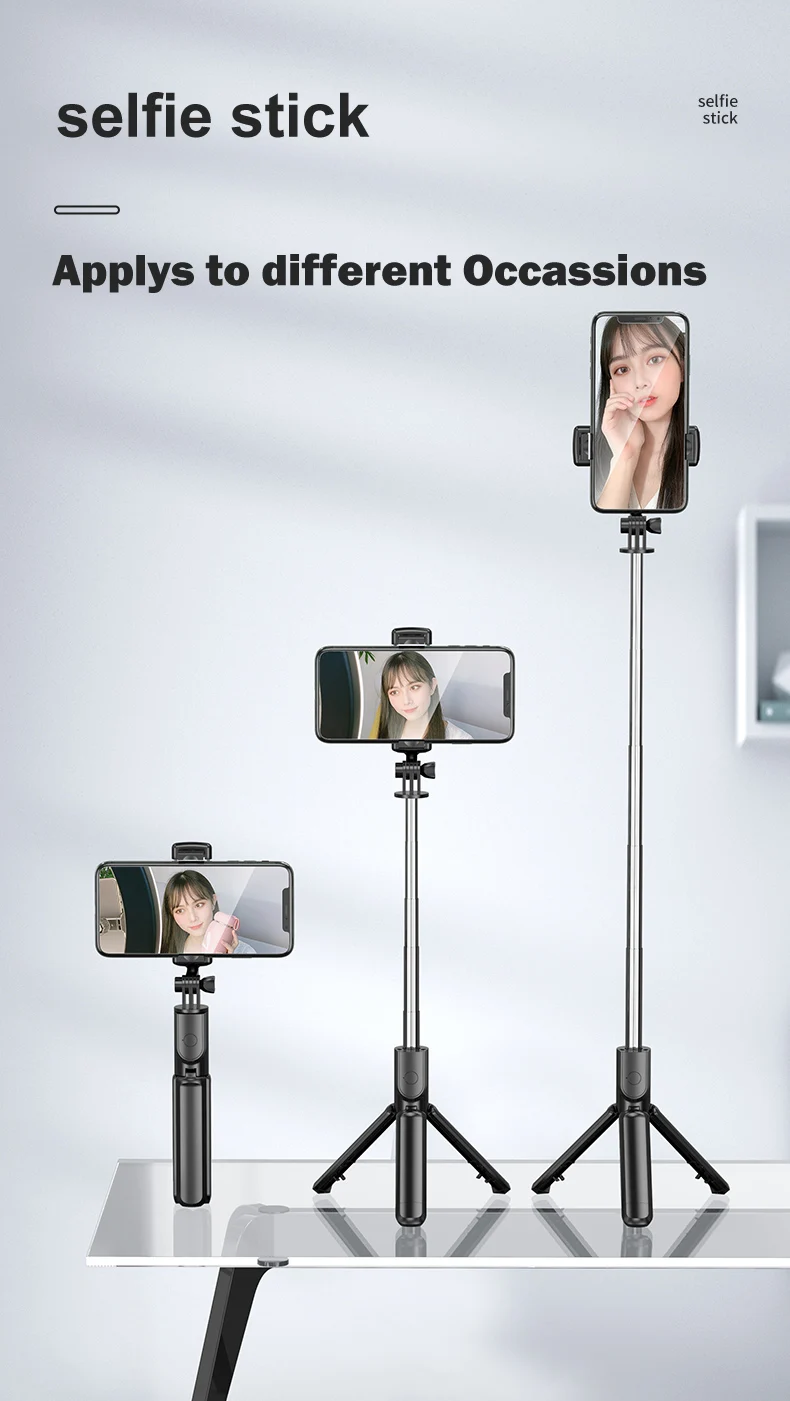 Portable Tripod Stand Smart Selfie Stick 360 Rotation Cell Phone Selfie ...