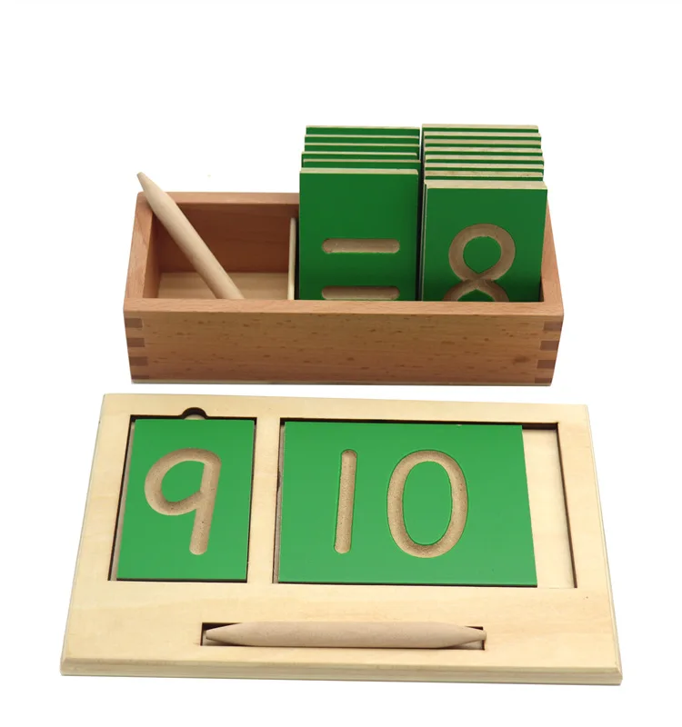 Montessori Wood Digital Numbers Cognitive Wooden Tracing Board - Buy ...