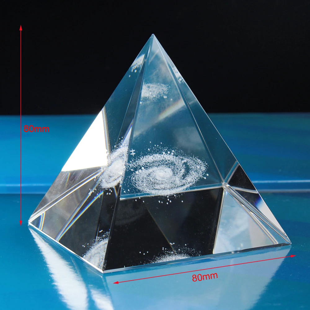 Bulk Crystal Pyramid 3d Laser Engraved Galaxy Crystal Pyramid Custom ...