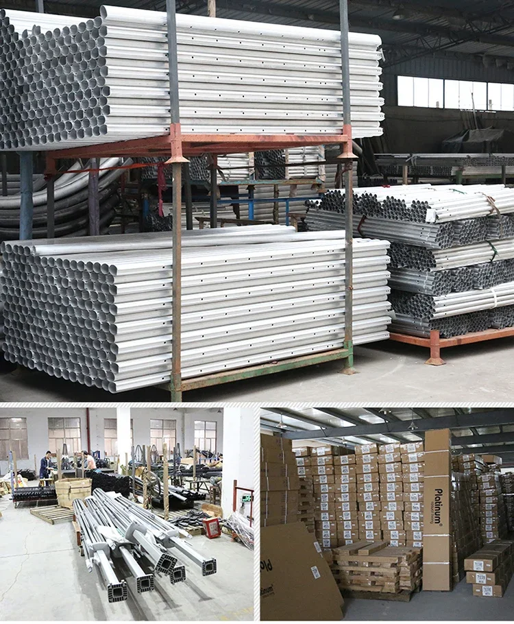 2024 100mm Aluminum Wood Grain Powder Coated Pole Patio Umbrella