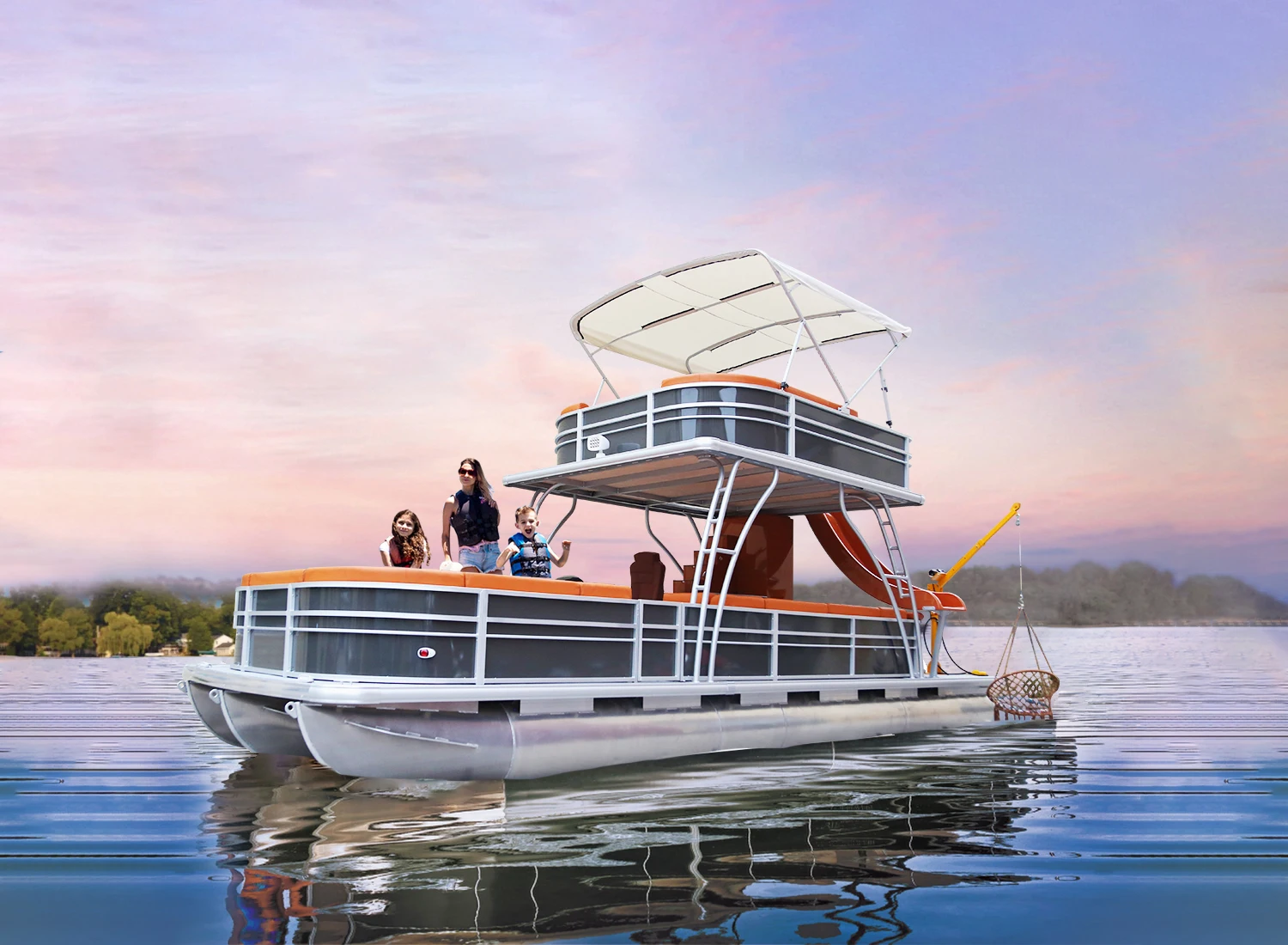 26ft Luxury Decking - Enjoy Recreational Floating Boats