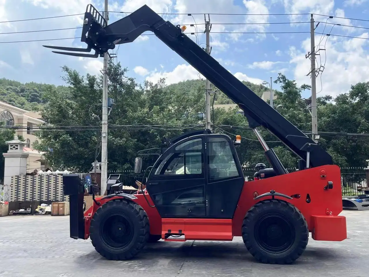 Small Container 17m Telescopic Telehandler Handler Forklift With ...