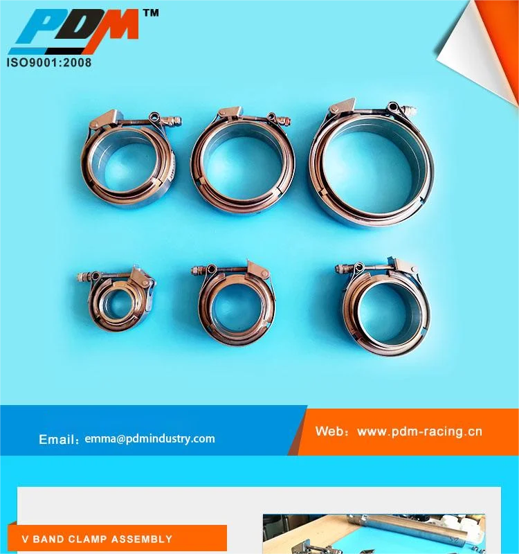 Exhaust Connector Band Clamp v Band Clamp with Flanges 2.5" Inch ...