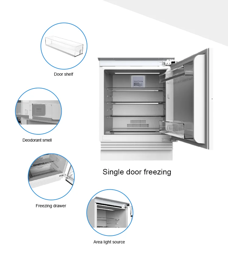 Custom Kitchen Cabinet Refrigerator Home Built In Drawer Fridge Freezer ...