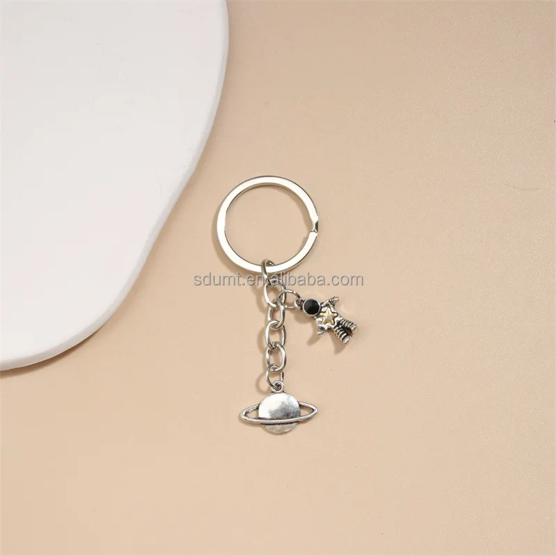 Custom Creative Anime Cute Cartoon Metal Key Ring Space Human Robot ...