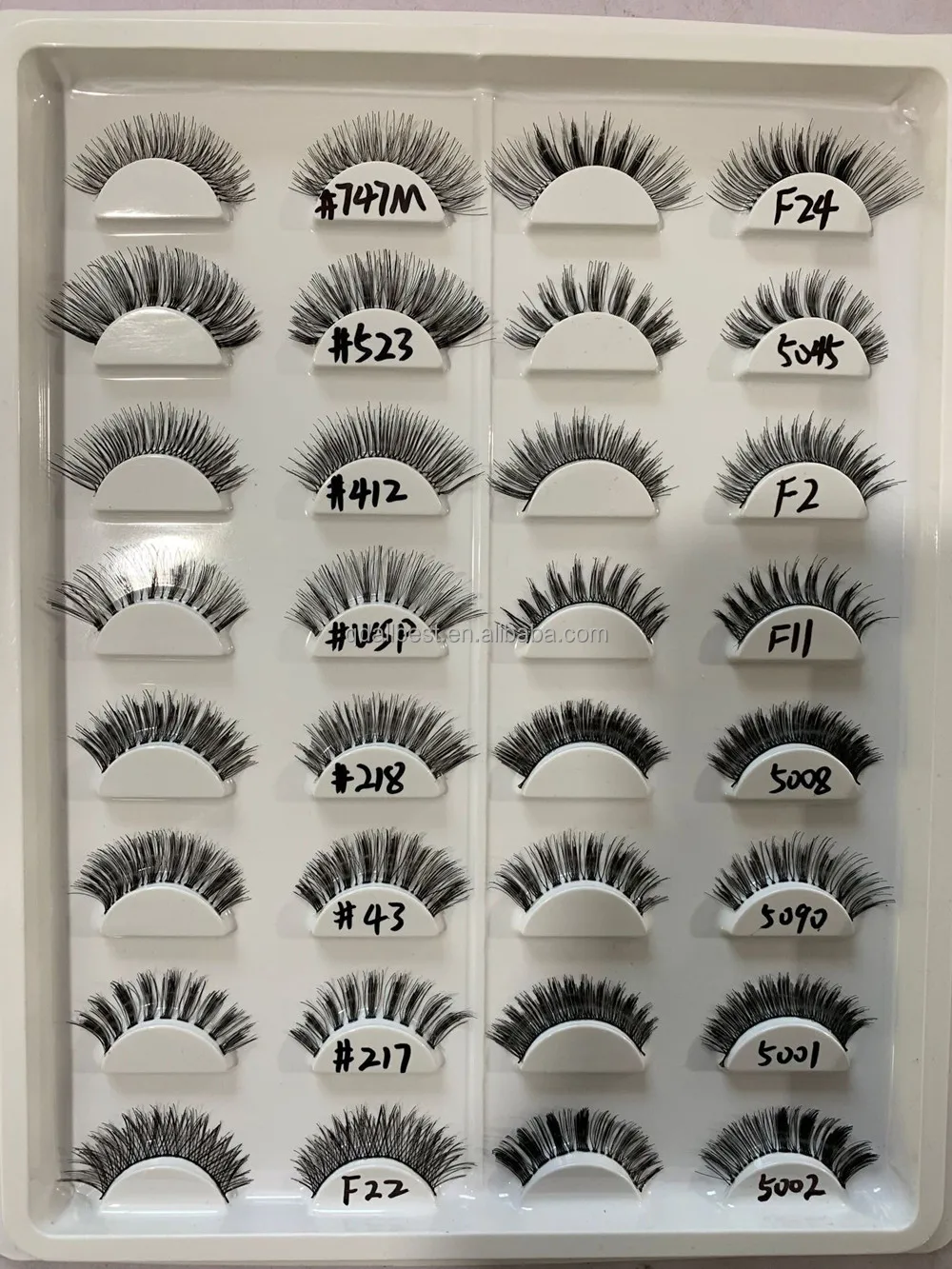 Wholesale 3d Strip Lashes Wispies 100% 747 Human Hair False Eyelashes ...