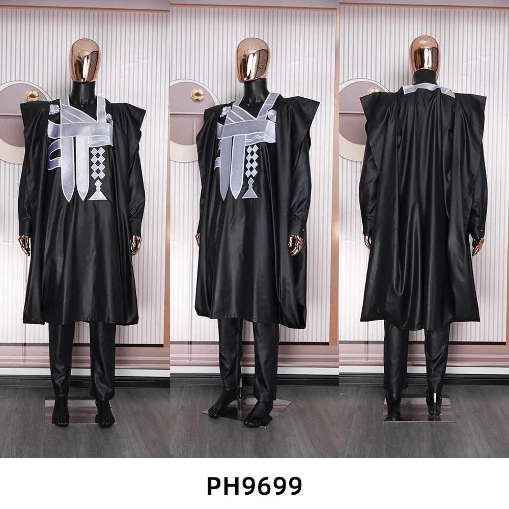 H & D Custom Traditional African Menswear Three-piece Robe Formal ...