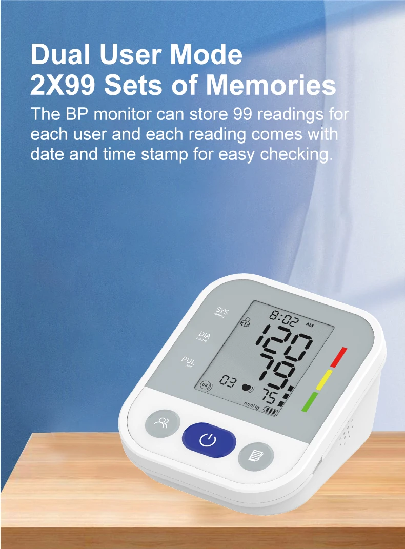 Digital Blood Pressure Monitor – Automatic Sphygmomanometer with LCD ...