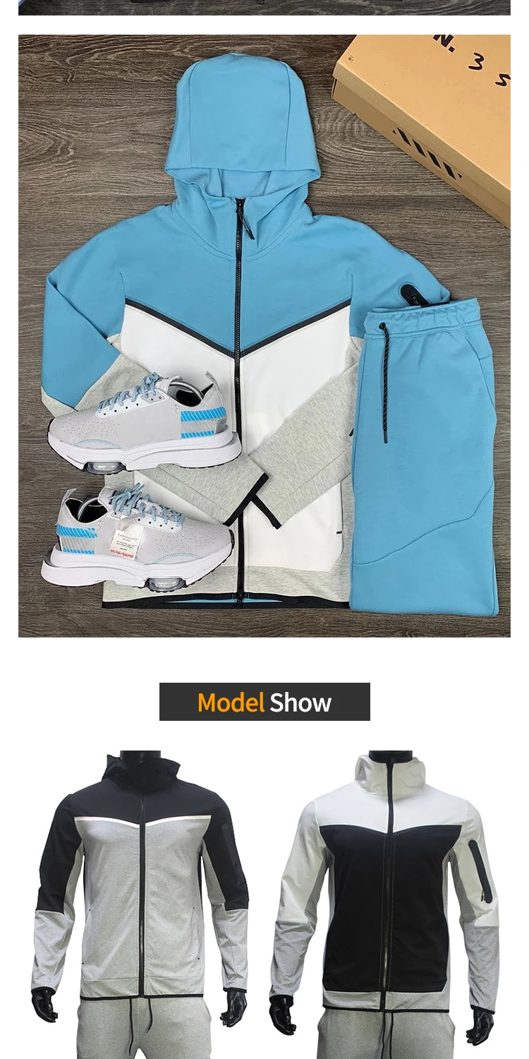 Men's Sports Set - Custom Tracksuit with Zip up Hoodie