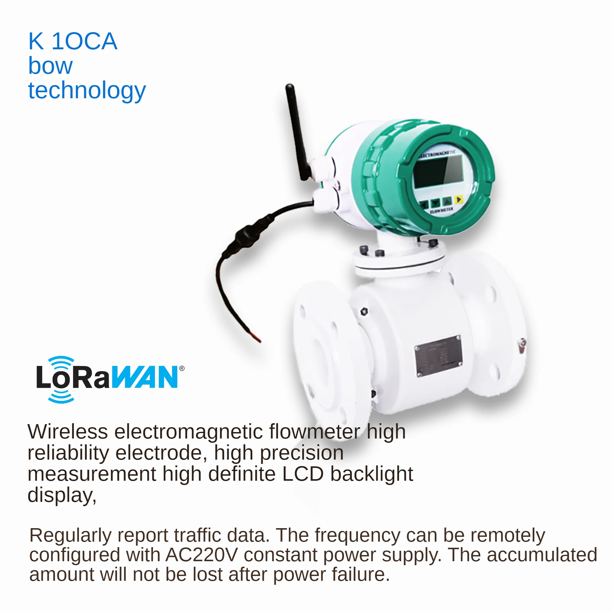 Lora Lorawan Wireless Electromagnetic Flowmeter Sewage Fire Fighting ...