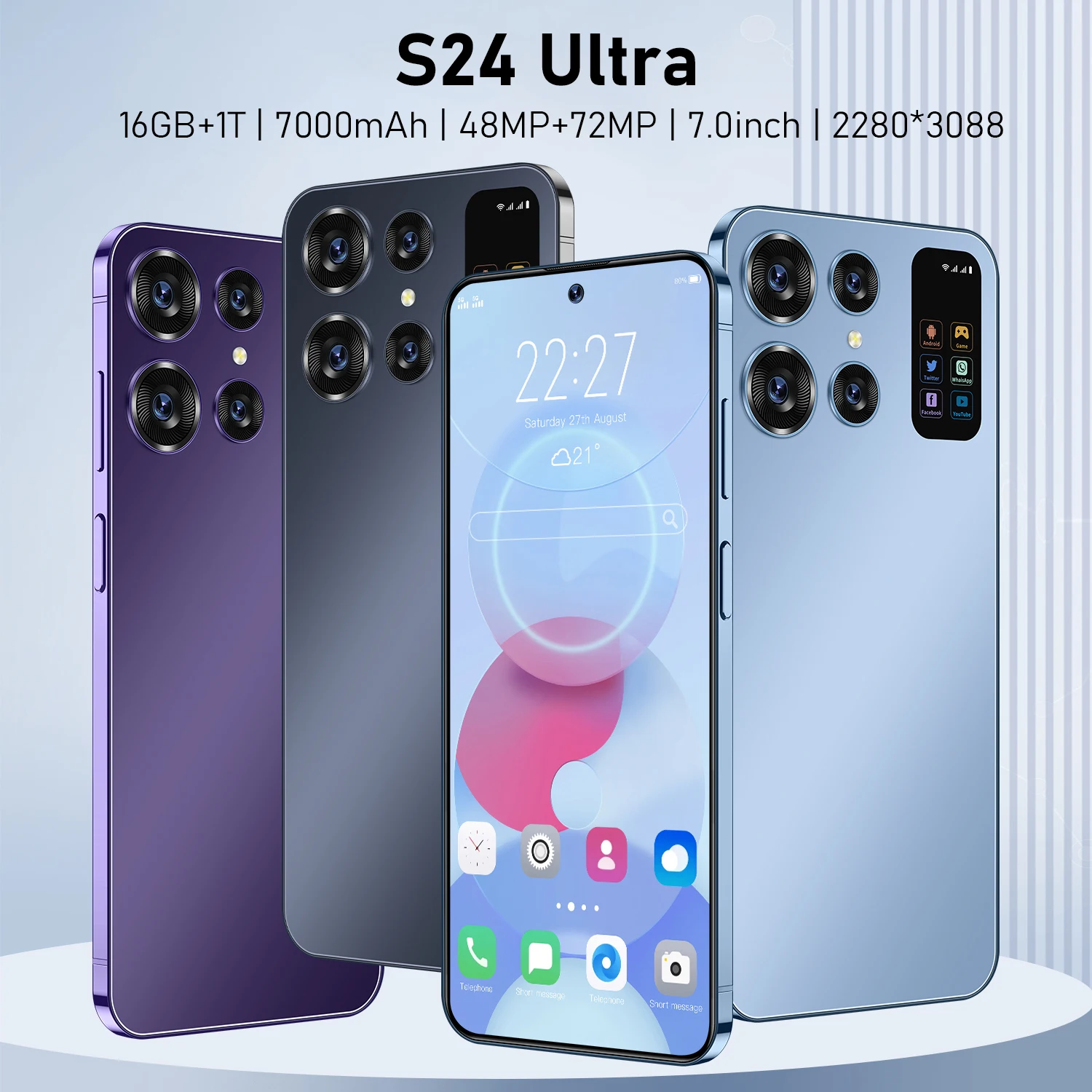 Multi-languages unlocked s24 ultra 5G hot sale Mobile phone with dual ...