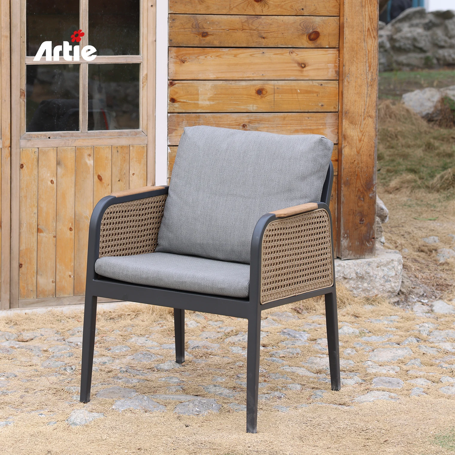 Artie Luxury Outdoor Armchair Patio Furniture Rattan Garden Chairs ...