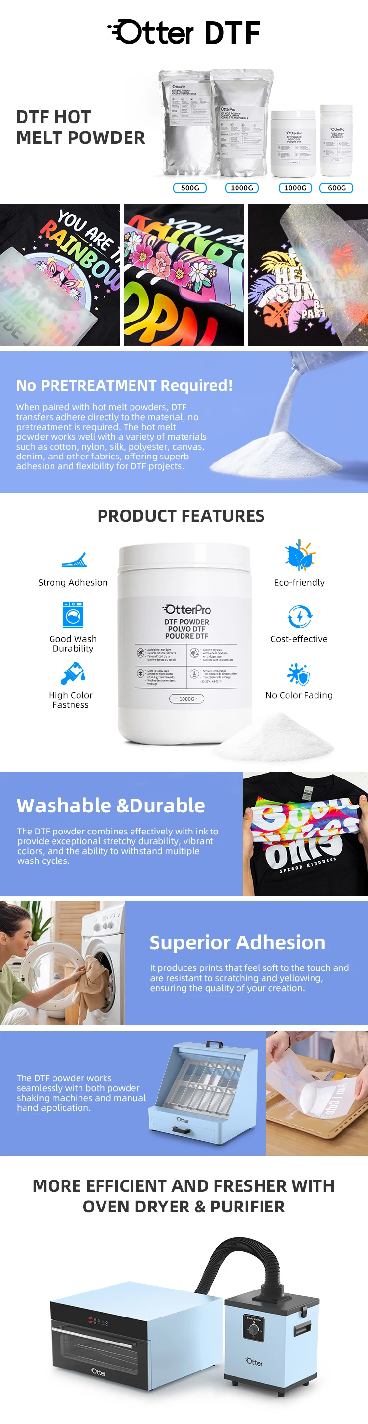 Otter Dtf Mini Smoke Powder Air Remove Filter Dtf Dryer Curing Oven With Air Purifier For Dtf ...