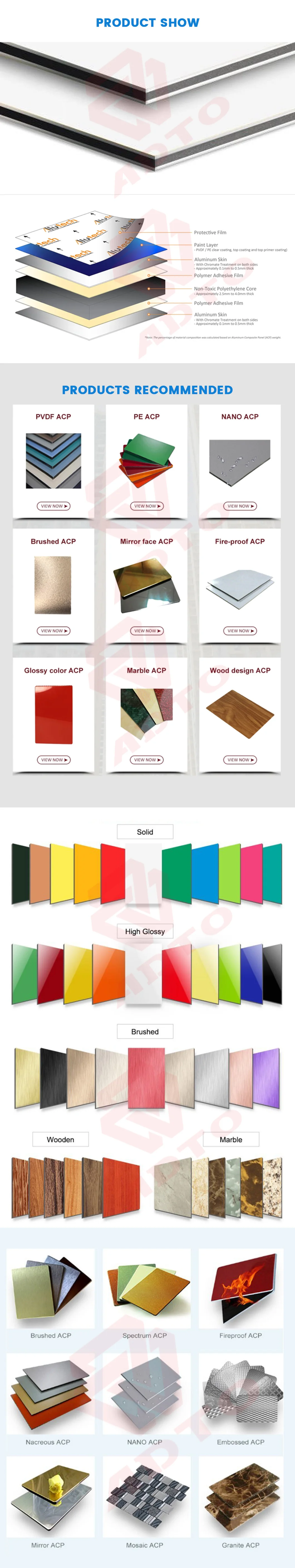 3mm 4mm Acp Cladding Acm Wall Cladding Gold Mirror Faced Aluminum ...