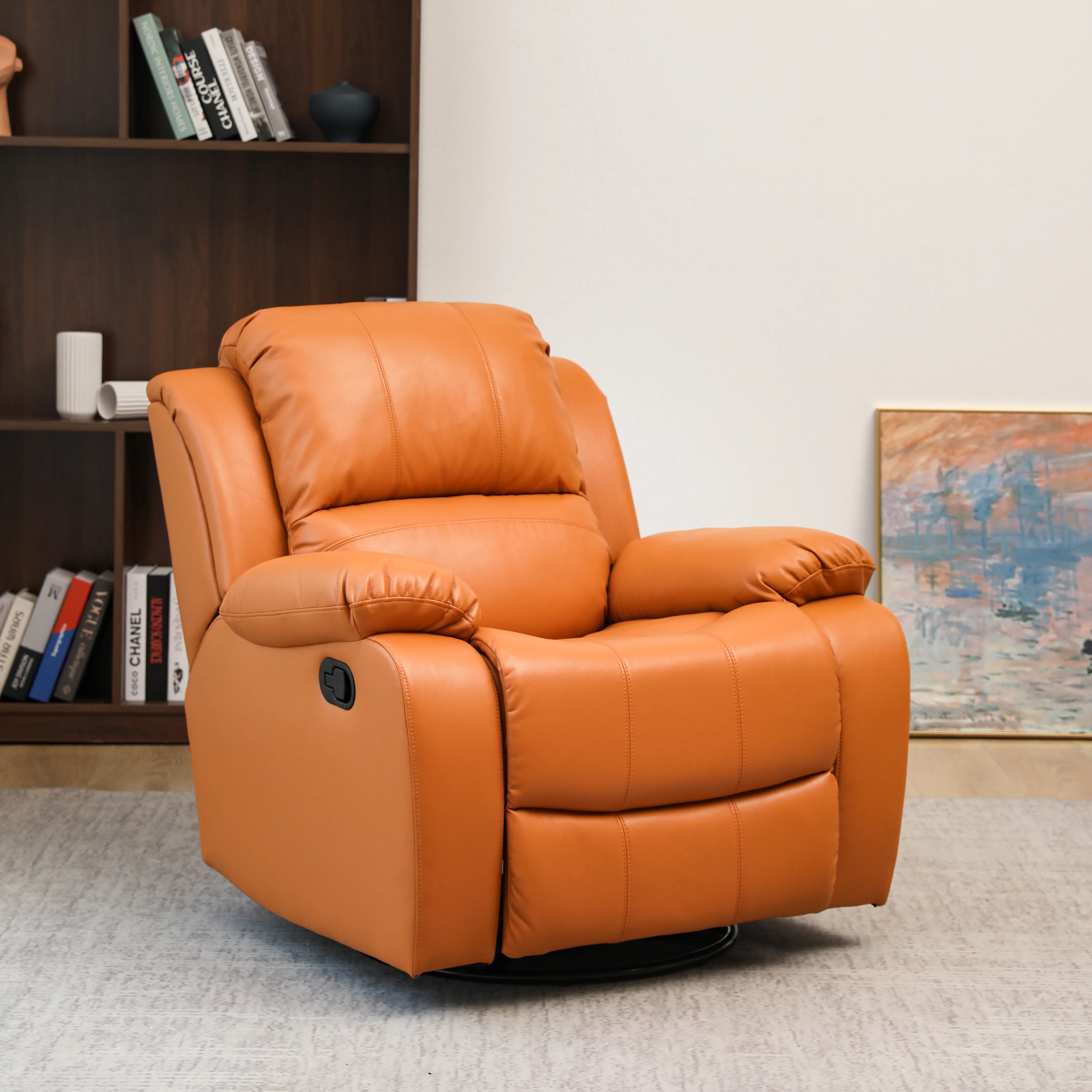 Modern Fabric Manual Single Recliner Sofa Chair With Cup Holder - Buy ...