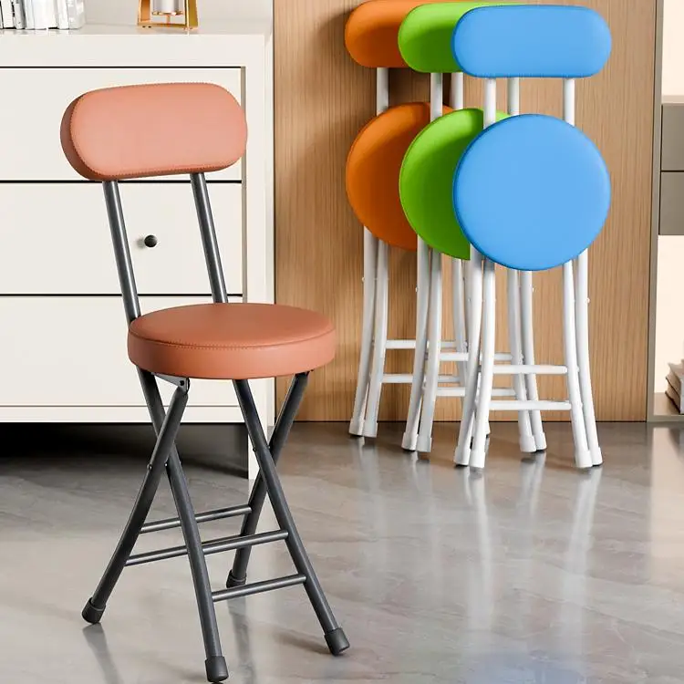 Portable Folding Round Chair Casual Foldable Stool for Balcony ...
