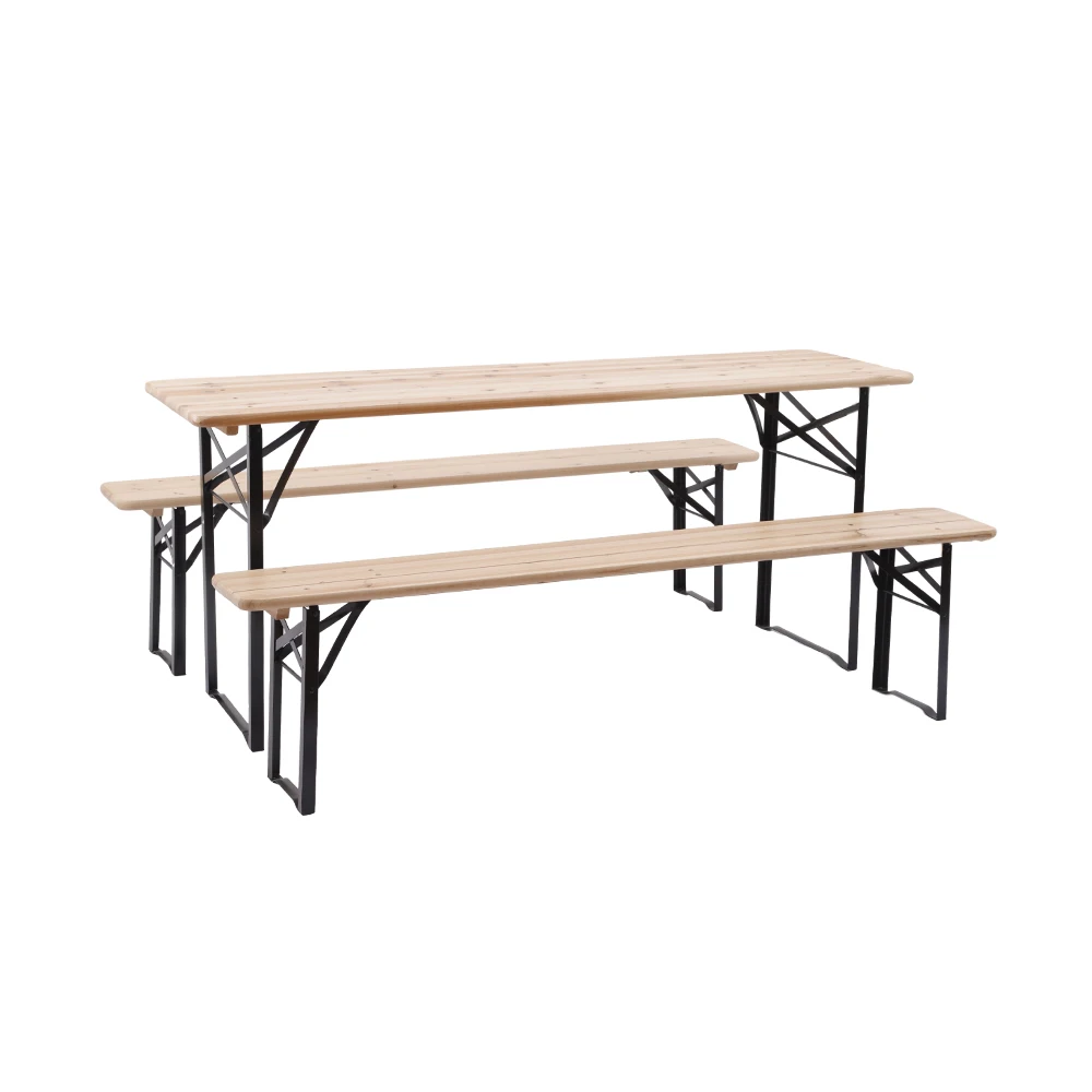 Custom Foldable Picnic Wooden Beer Table Set/beer Table And Bench Set ...