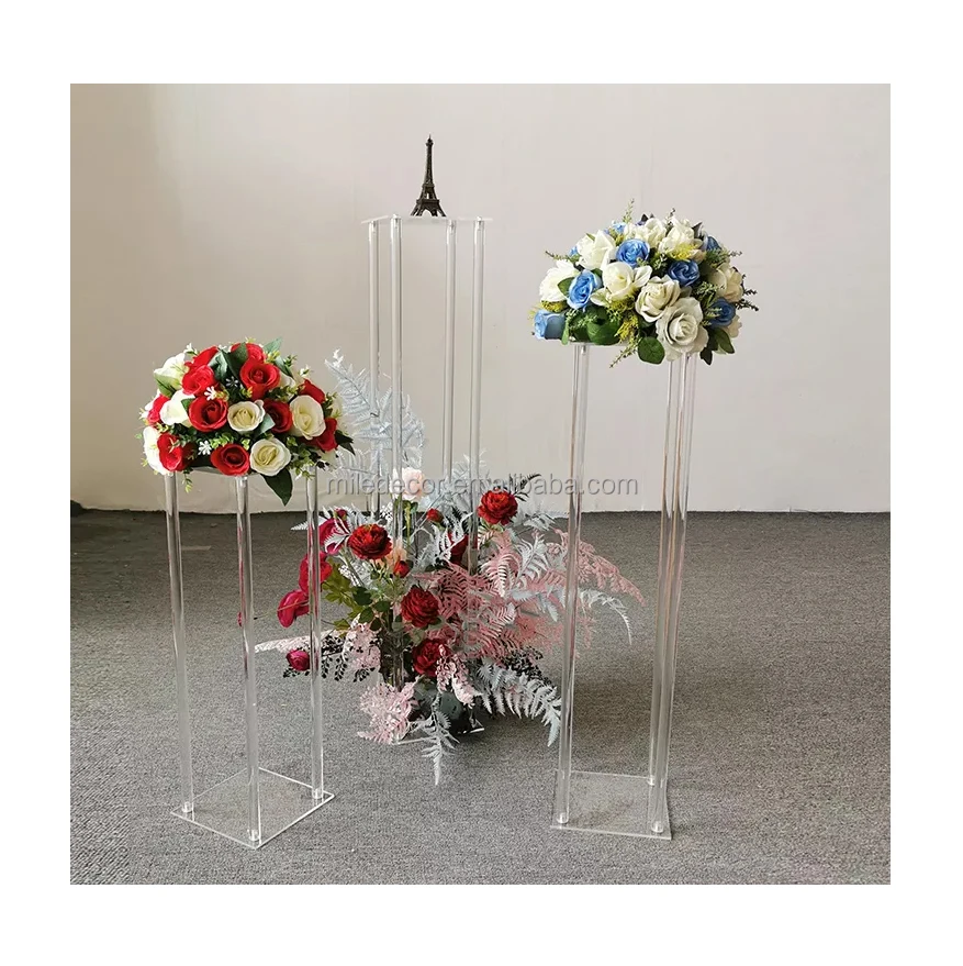 E135 Acrylic Flower Display Stand for Wedding Table Aisle Centerpiece ...