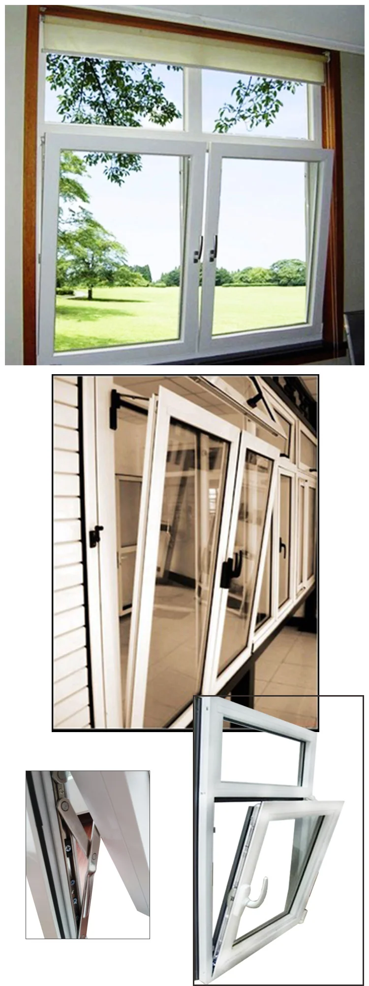 Casement Turn & Tilt Pvc Windows And Doors With Gril Design Pvc/upvc ...