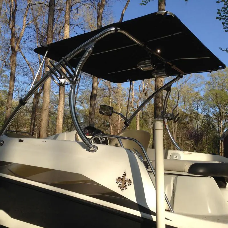 OTB76 Stainless Steel Over the Tower Bimini Top for Boats - Adjustable ...
