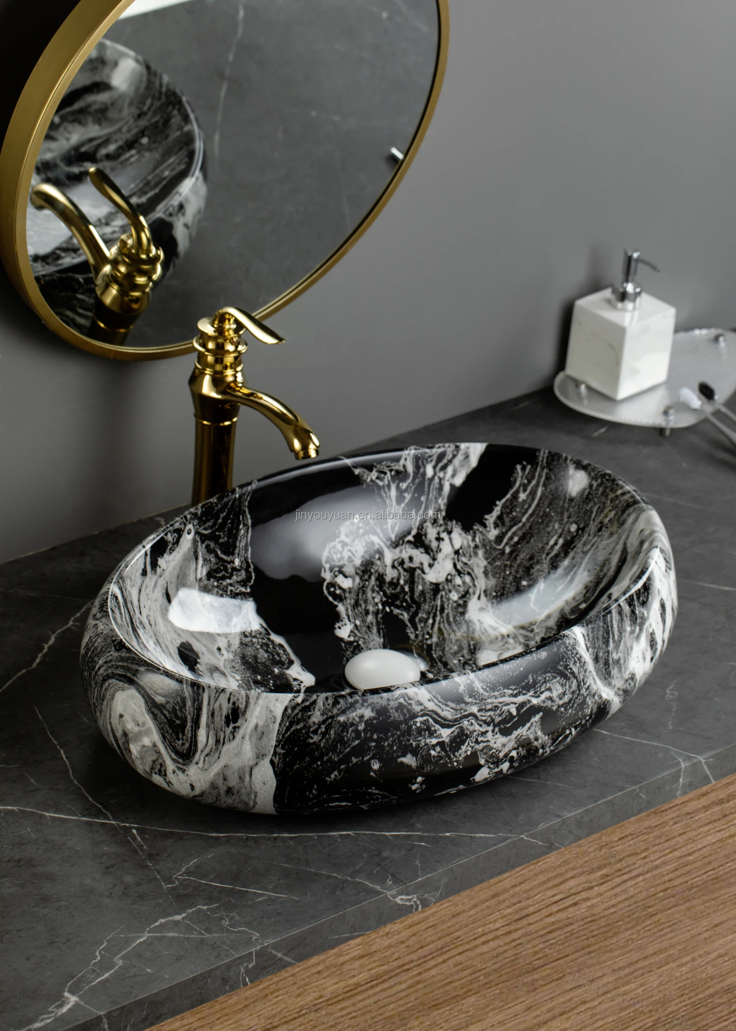 Luxury Design Colourful Ceramic Wash Basin - Modern Art