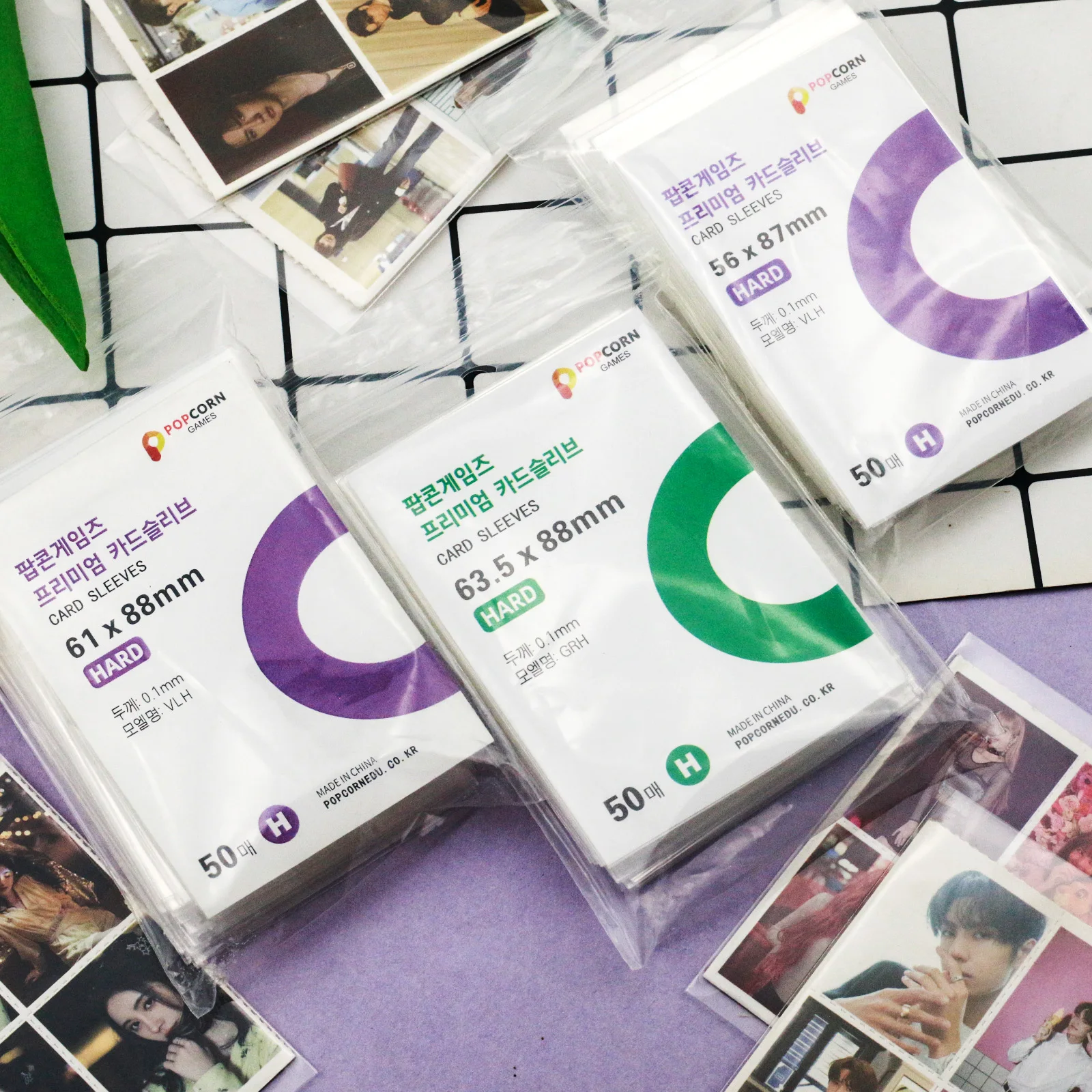 Korean Popcorn Blue Card Film 20 Silk 64*88mm Idol Card Holder Small ...