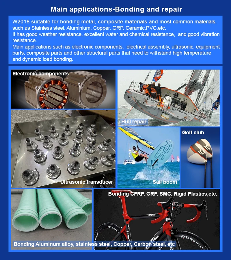200ML Wellmid Epoxy Adhesive A-2018 for Metal Bonding, High Temp ...