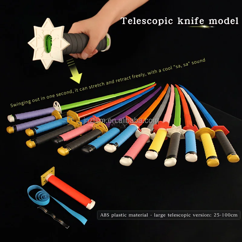 100cm Anime Sword - Retractable Plastic Katana for Cosplay