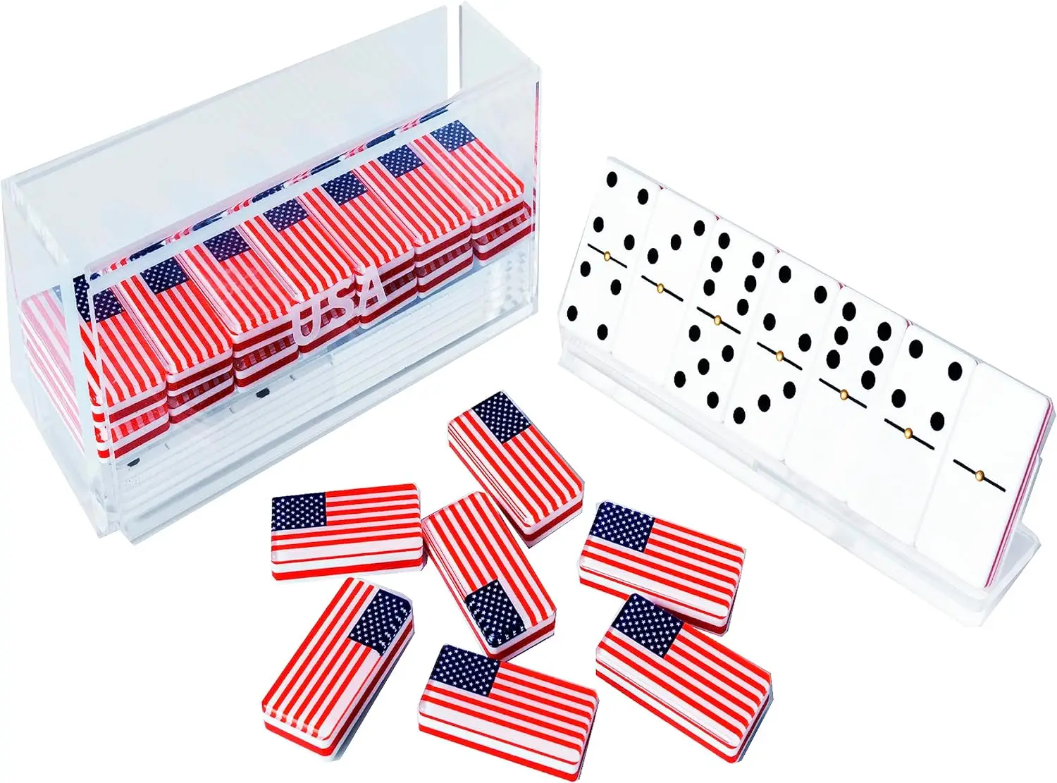 Wholesales Custom Clear Acrylic Modern Exclusive Mexican Dominoes Set ...