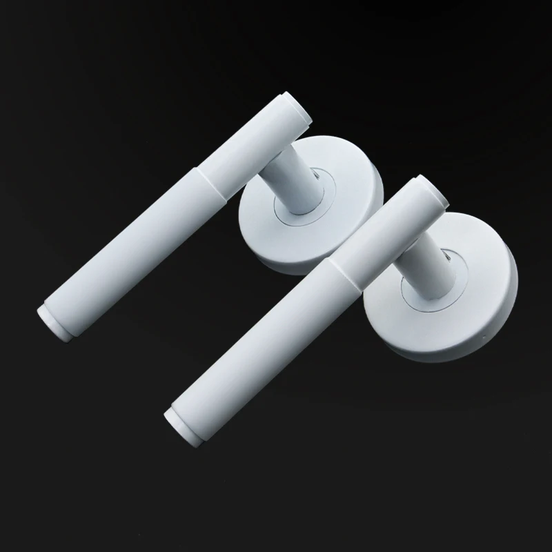 Clean White Door Lever Handle - Decorative Stainless Steel