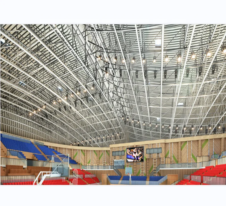 Galvanized Space Frame Steel Truss Stadium Roof Canopy Bleacher