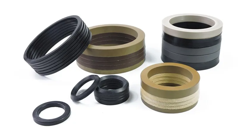 Hydraulic Cylinder Rod Piston Fabric Combined V-ring Seals Set Ptfe V ...
