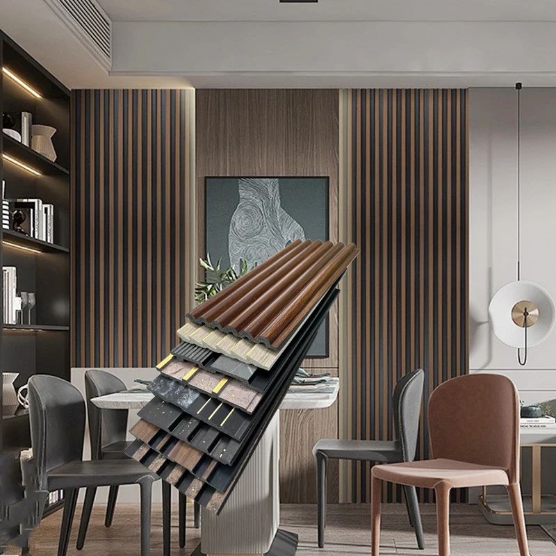 Modern Pvc Louver Decorative Indoor TV Background Wall Panels Interior ...