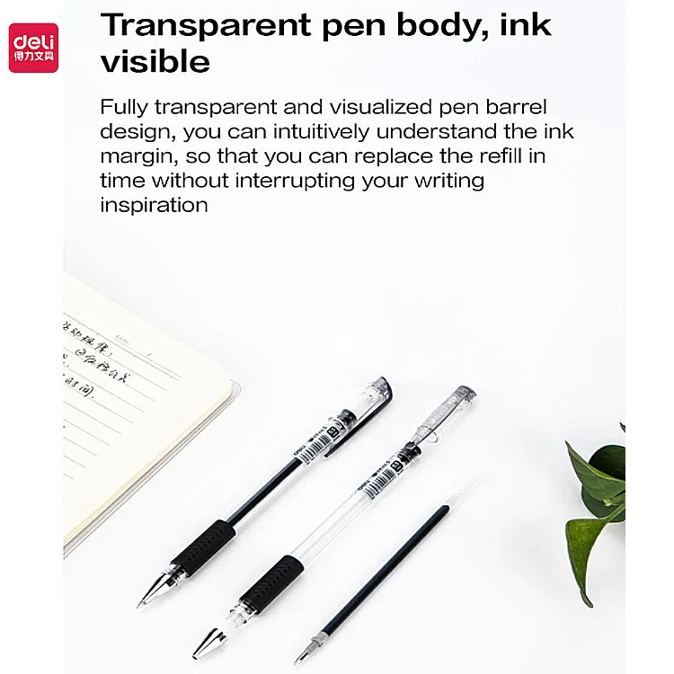 DELI Neutral Pen Ink Pen Bullet Black Basket Red Neutral Pen 0.5mm ...